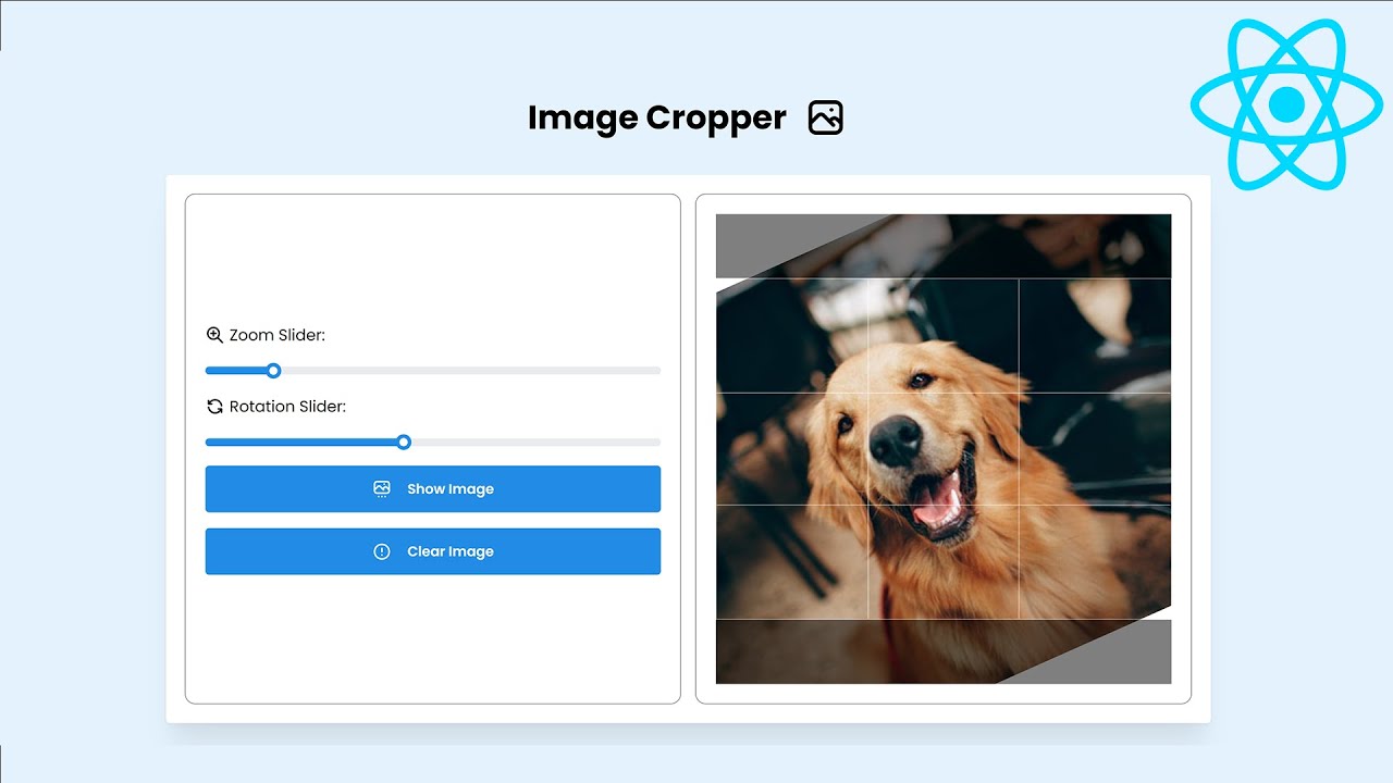 ReactJs Image Cropper - Rotator Web Application