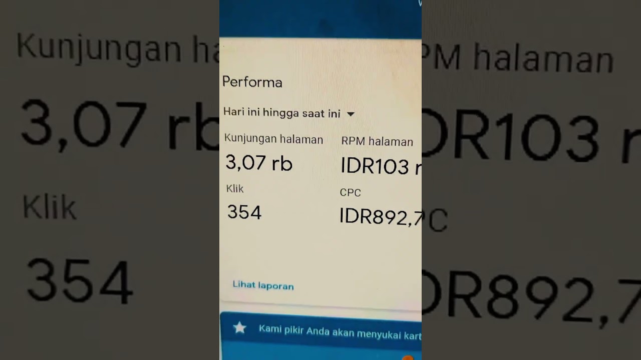BERAPA PENDAPATAN PERHARI DARI BLOG GOOGLE ADSENSE
