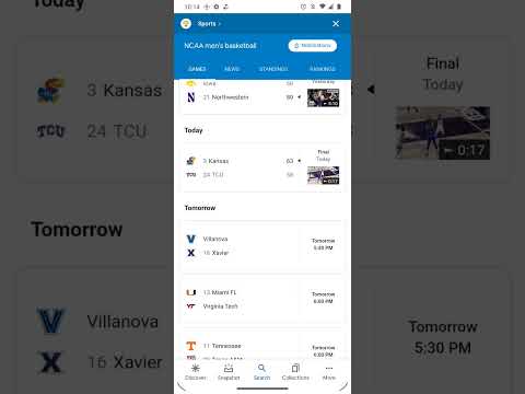 NCAA Men's basketball scores