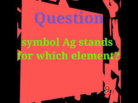 Ag stand for which element ? #shorts #youtubeshorts