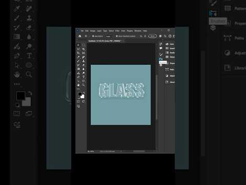how to make glass Text effect in photoshop #photoshop #shorts