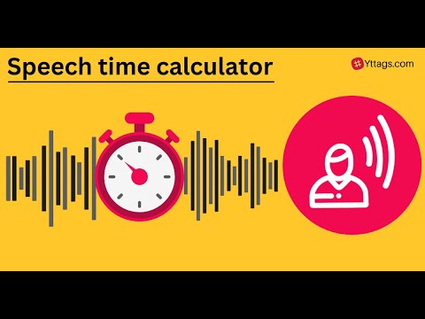 Speech time calculator | Interactive Speaking Time Calculator | Talk Time Calculator