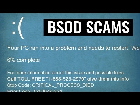 Blue Screen: Tech Support Scam Malware