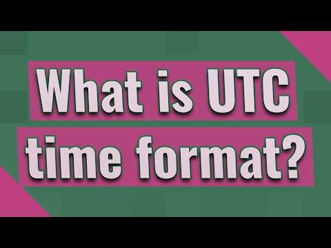 What is UTC time format?
