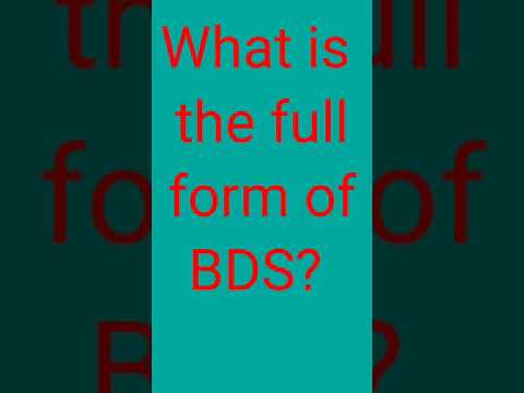 Full form of BDS #shorts