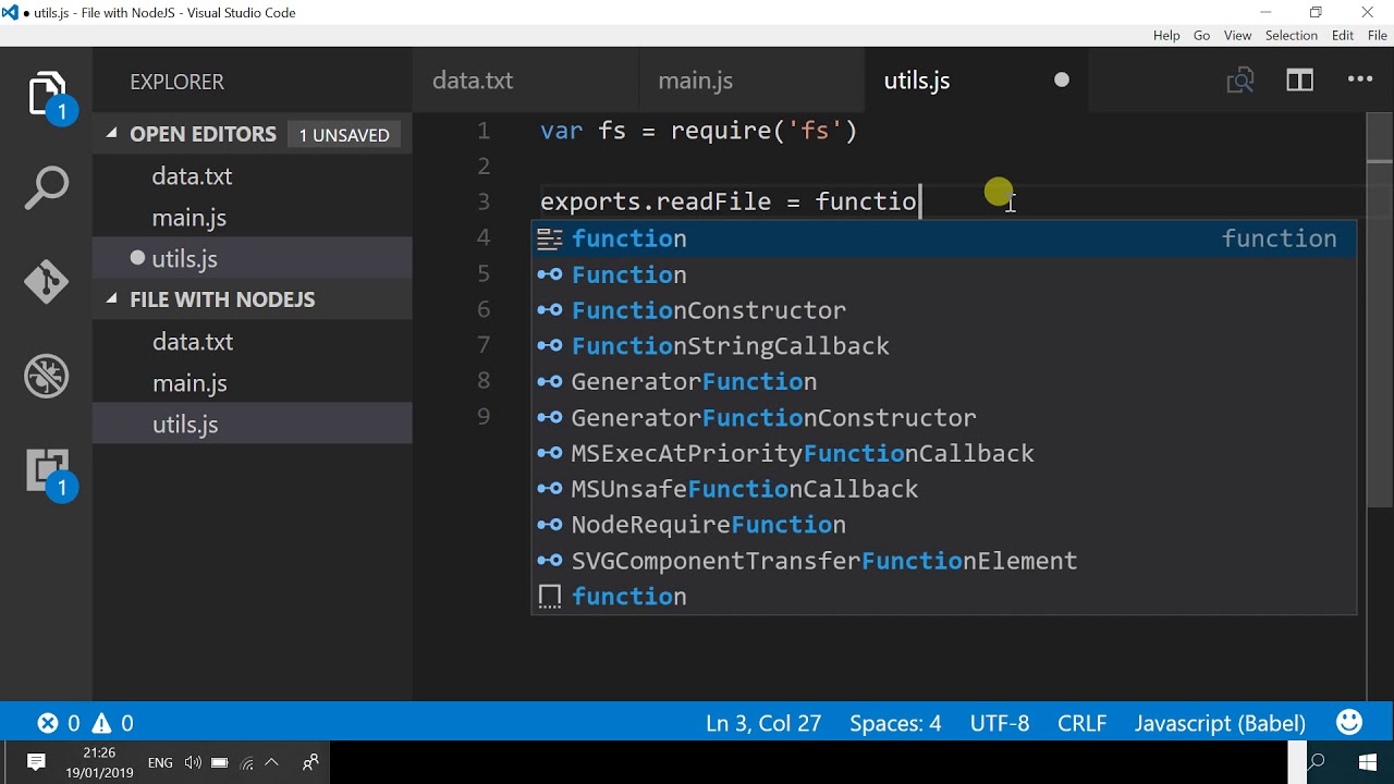 NodeJS - Read File Asynchronously