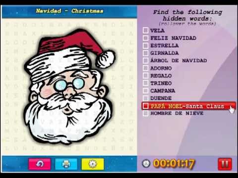 OnlineFreeSpanish - Feliz Navidad - Sopa de letras - Word search puzzle