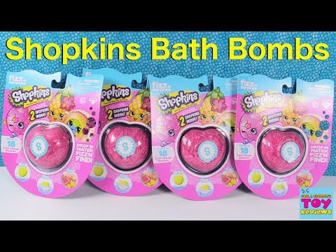 Shopkins Fizz n Surprise Bath Fizzies Bombs Color Change Toy Review | PSToyReviews