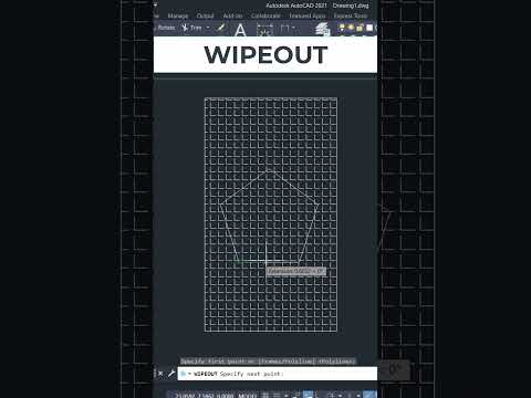 WIPEOUT Command #autocadtips #autocadtutorial #autocadd