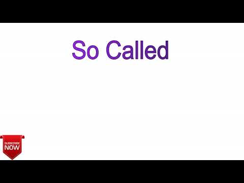 Use of "So Called" in Urdu