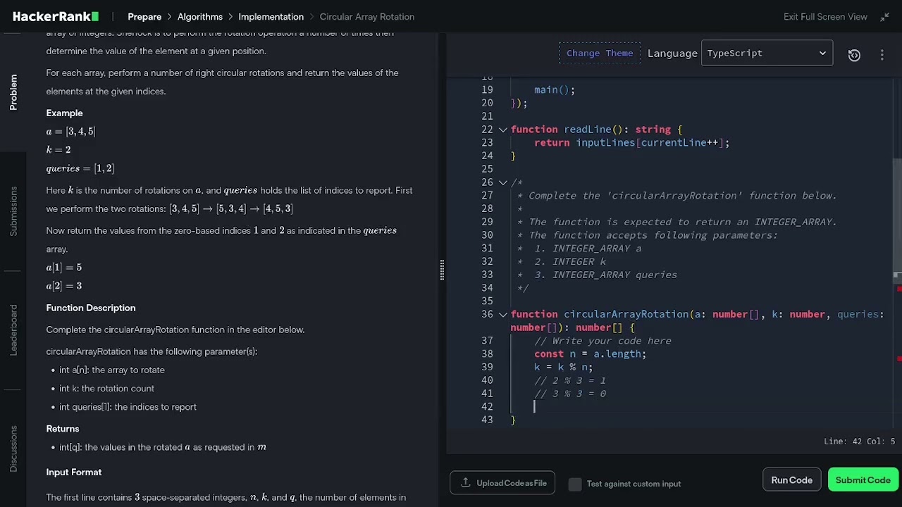 [36] HackerRank: Circular Array Rotation | Step-by-Step Solution
