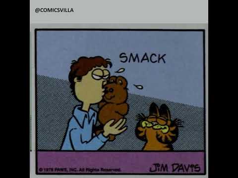 How Garfield made Jon give the teddy bear a goodnight kiss! ๐๐ฑ๐ค๐งธ #garfield #garfieldcomics