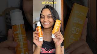 Comparing Derma co and Dot and Key Sunscreen ????️ #sunscreen #sunscreencomparison #skincare #spf