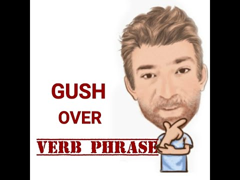 Gush Over - Verb Phrase (518) Two Meanings - English Tutor Nick P
