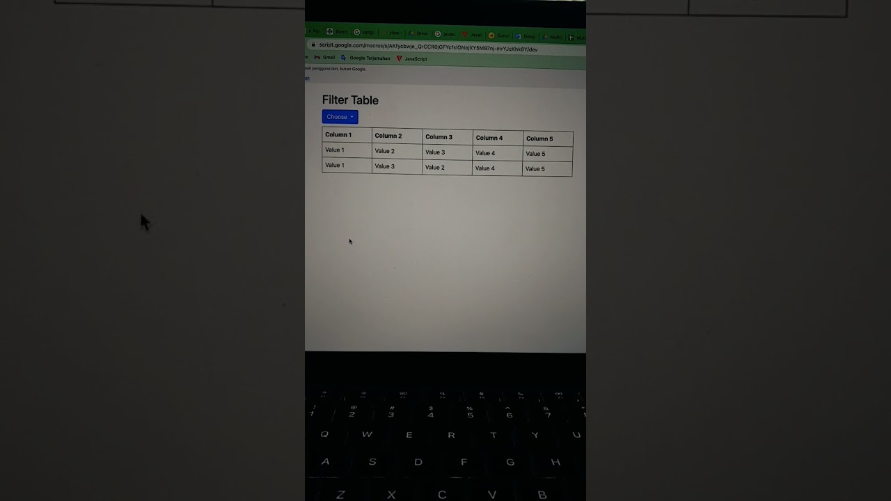Filter html table with multiple checkbox