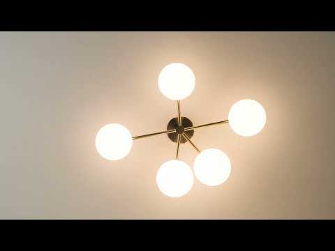 Imperial 5 Light Brass Pendant - Product Video - Lightsandlamps.com