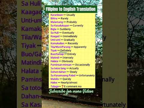 vocabulary WORDS FILIPINO TO ENGLISH TO #educationalvideo #vocabularybuilder #learning