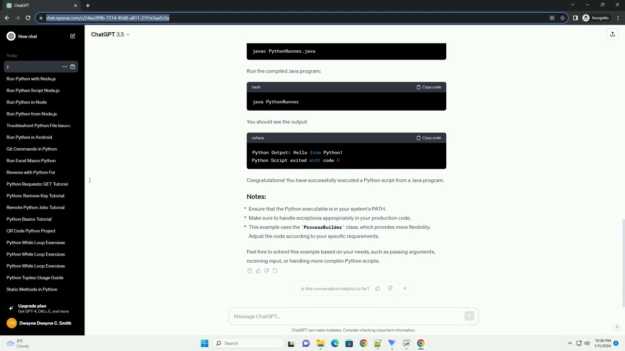 running python from java