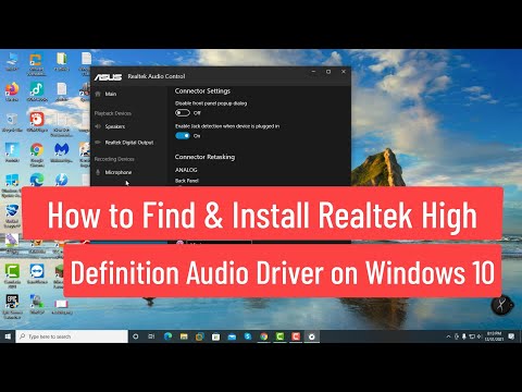 How to Find and Install Realtek High Definition Audio Driver On Windows 10