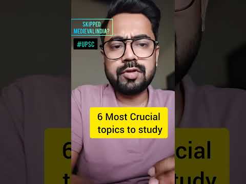 6 Most Important topics of Medieval India for #upscprelims2024 #shorts #viral by Abhishek Sir