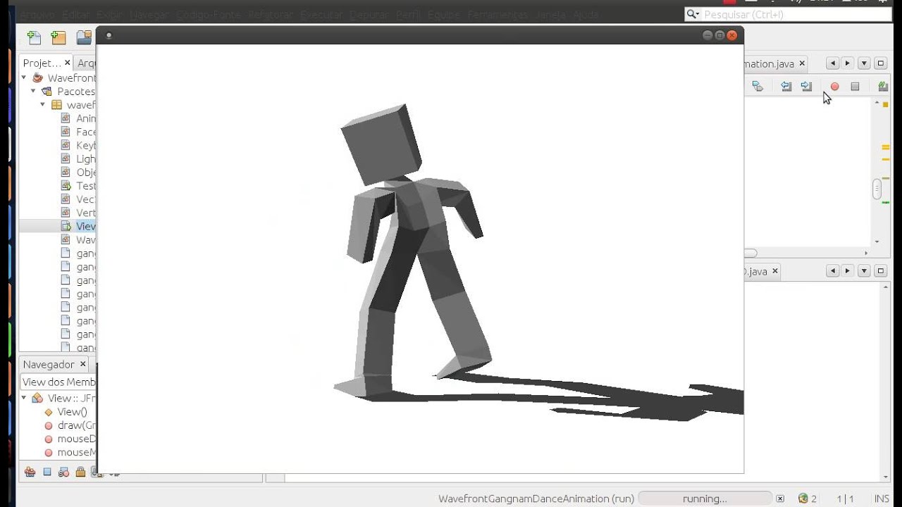 Java 3D from scratch - Wavefront Baked Animation Test Gangnam Style Dance