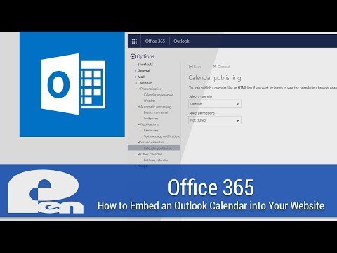 How to Embed an Outlook Calendar into Your Website - Office 365
