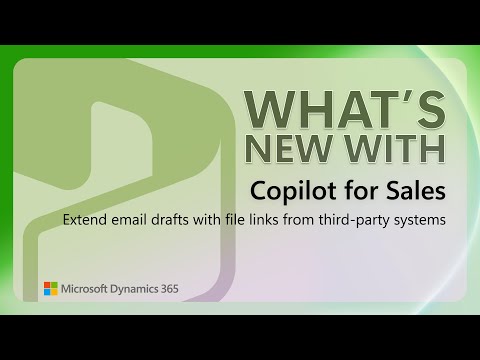 Extend email drafts with Copilot for Sales | What's New with Dynamics 365 Shorts