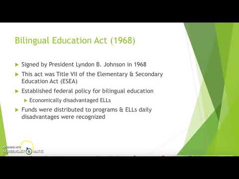 Historical Timeline:; Bilingual Education (CAA)