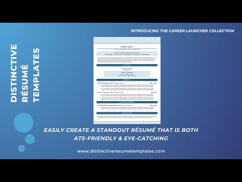 Download the Career Launcher Resume Template