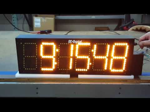 DC-606-GPS-Synchronized-Atomic-Time of Day Clock with Amber LED Digits