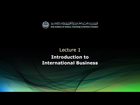 ELT326 - Lecture 1: Introduction to International Business