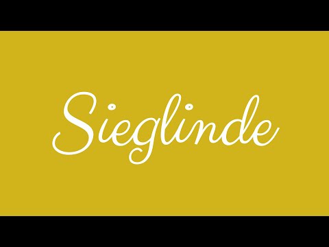 Learn how to Sign the Name Sieglinde Stylishly in Cursive Writing