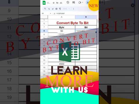 How to convert Bytes to Bit in ms Excel sheet -#youtubeshorts #trendingshorts #excelhacks