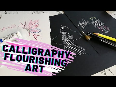 DECORATIVE CALLIGRAPHY FLOURISHING ART / Pointed Pen