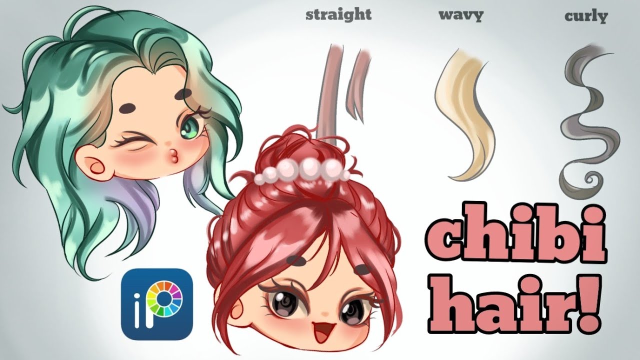 How to Draw HAIR like a pro!! Chibi version. | The EASIEST tutotial for you! IbispaintX| #chibi