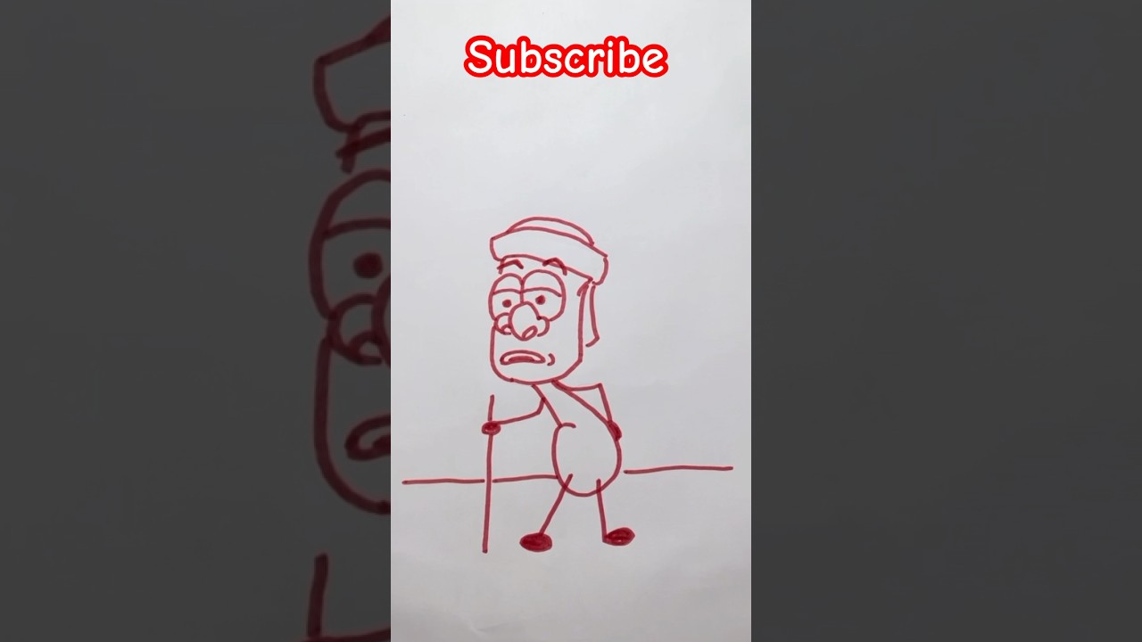 How to draw a grandfather 👴 #grandfather #cartoon #easydrawing #grandpa #simpledrawing