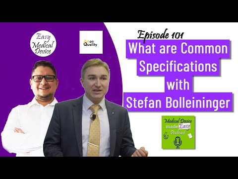 What are Common Specifications within MDR & IVDR? [Stefan Bolleininger]