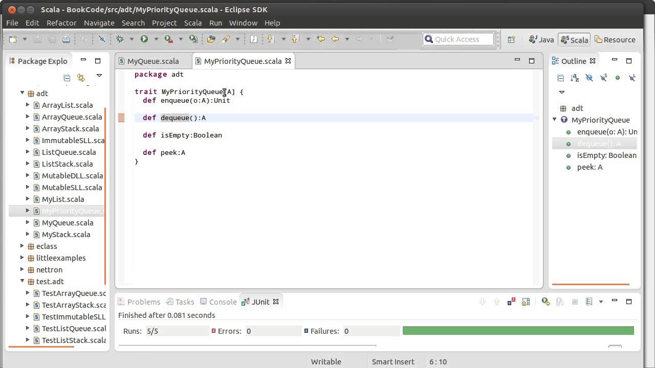 Priority Queues (using Scala)