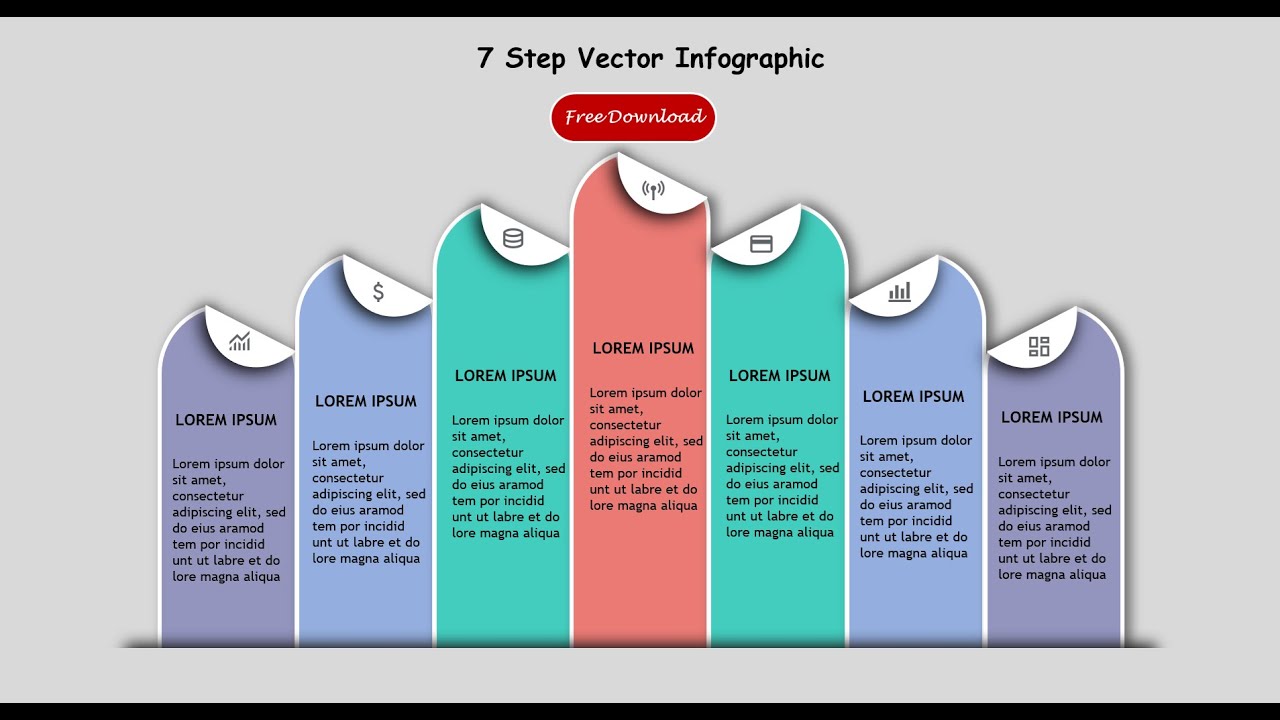 ATS23_07 Step Paper Vector Infographic | Free PowerPoint Templates