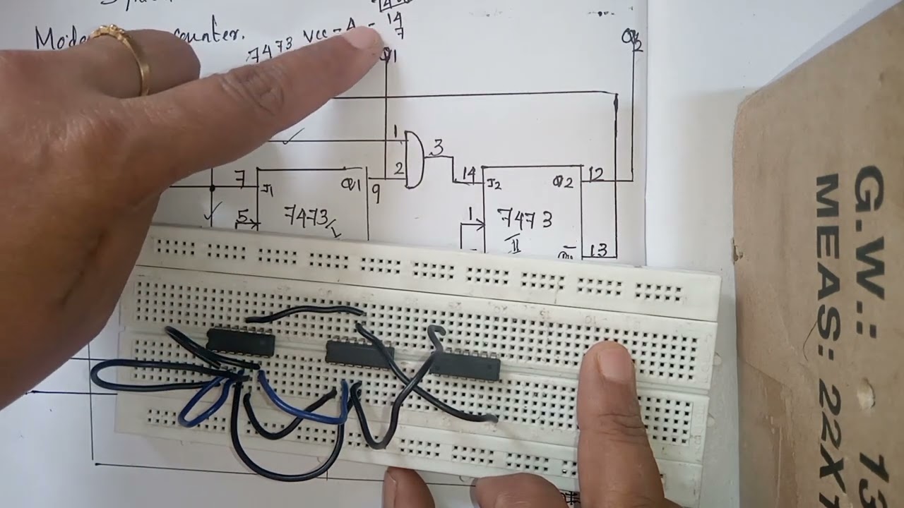 EXPERIMENT  ON SYNCHRONOUS MOD 5 UP COUNTER# LCD LAB