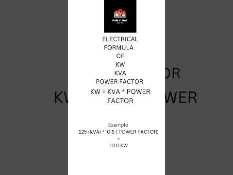 Kw, kva, power factor Formula#education #generator