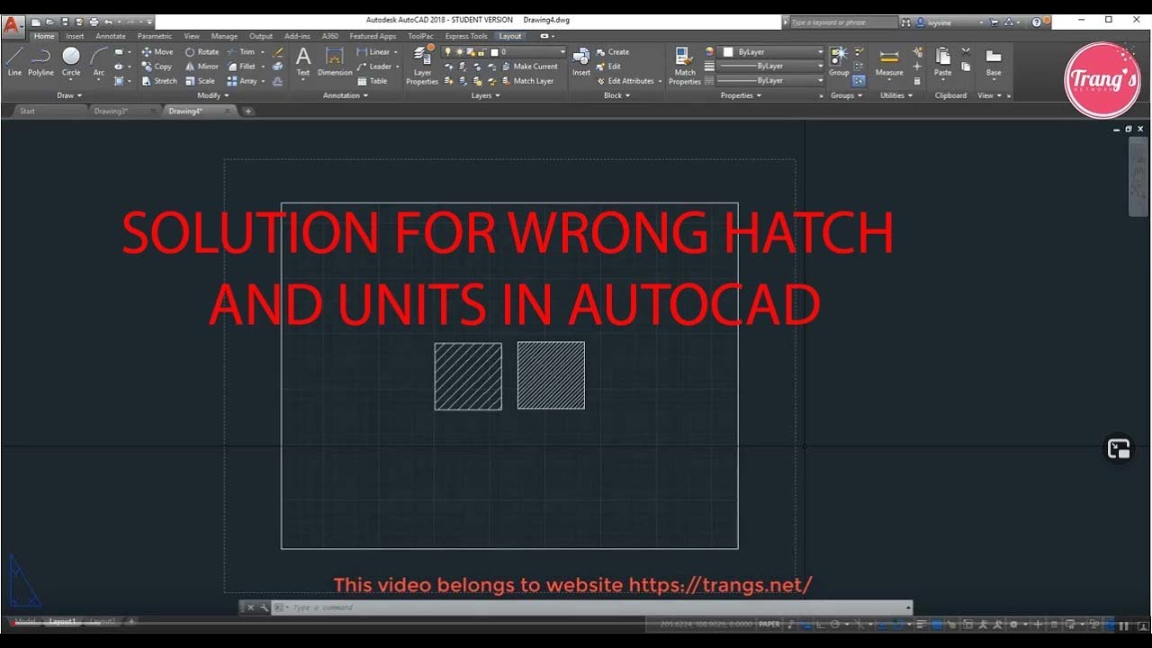 Autocad problem solved | Wrong Hatch and Units in AutoCad