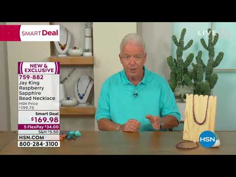 Jay King Sterling Silver Raspberry Sapphire Graduated Be...