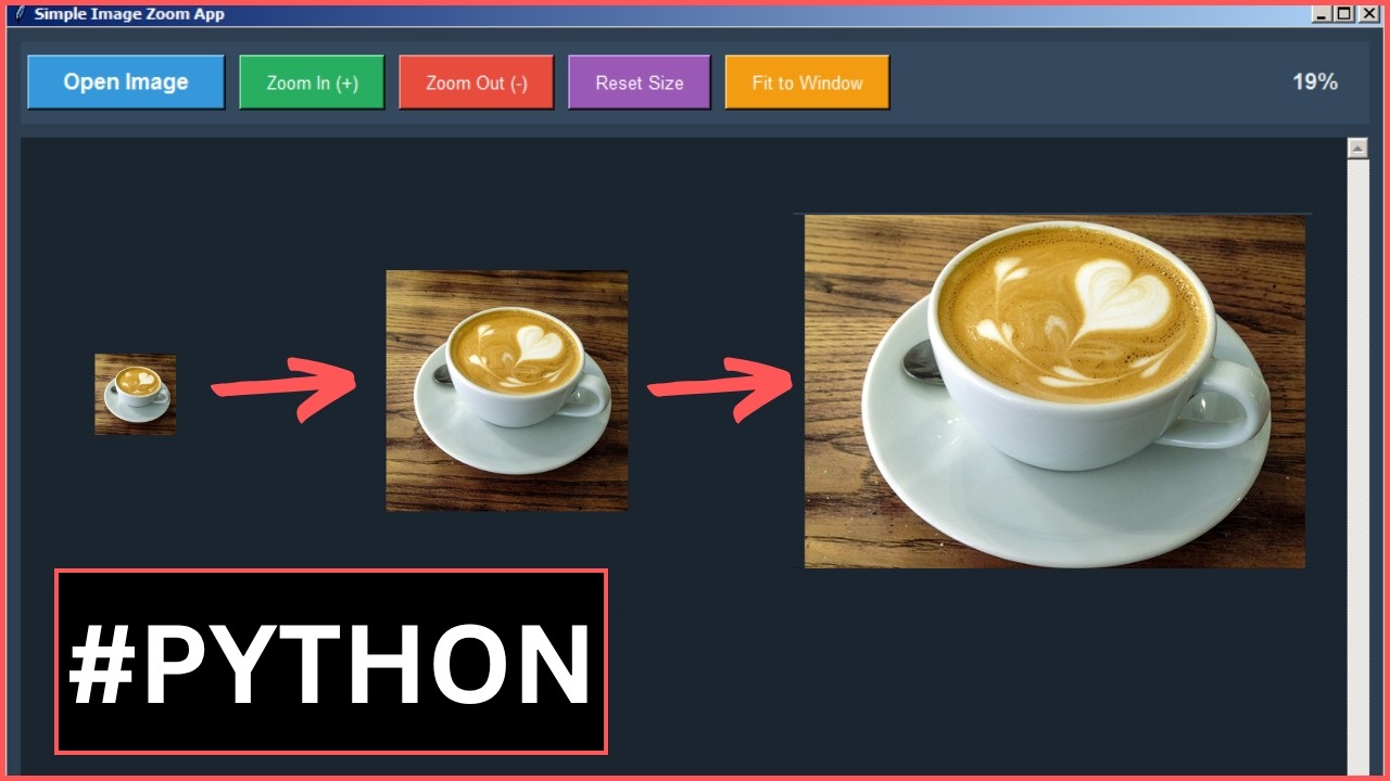 Python: How to Create an Image Zoom and Move Project Using Python Tkinter [ With Source Code ]