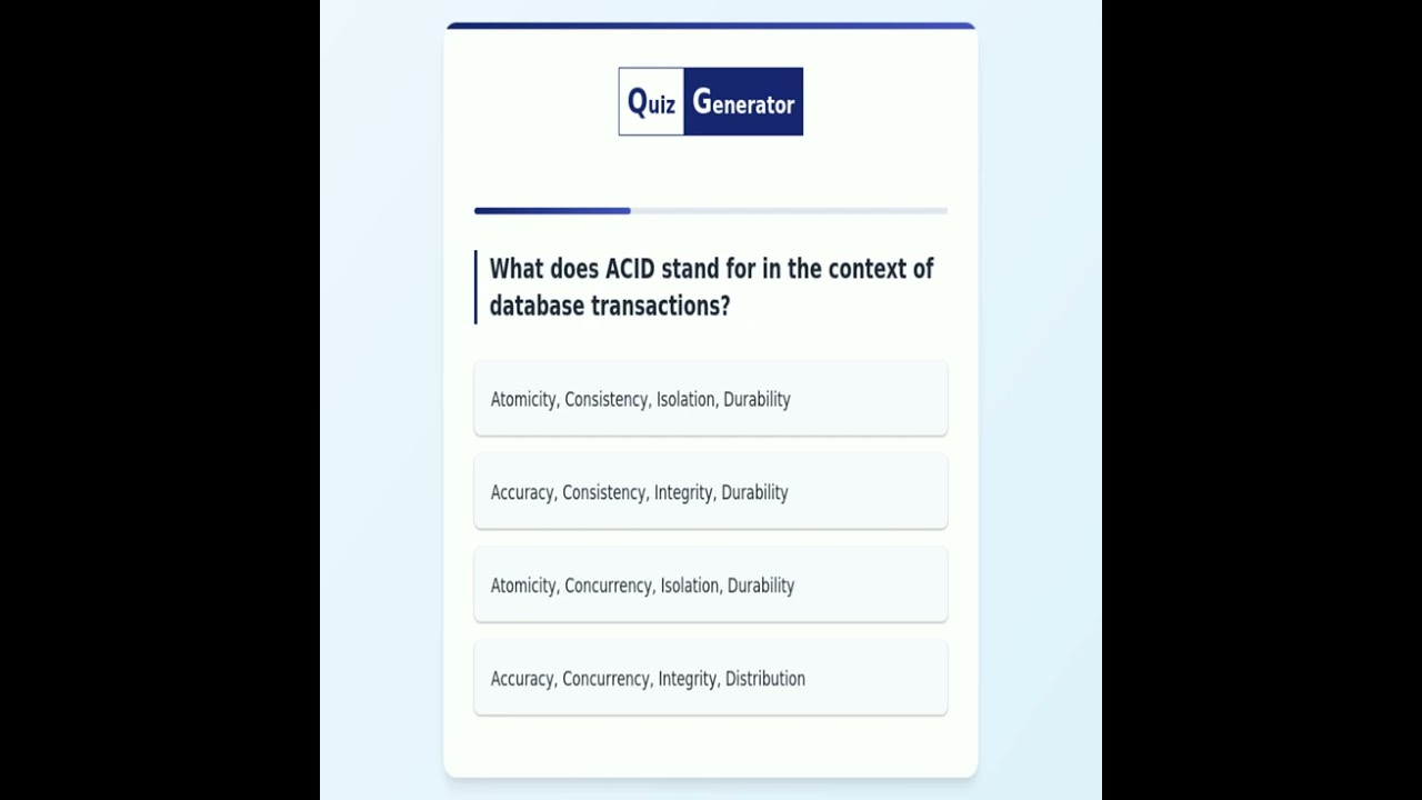 Database Quiz: Test Your Knowledge!