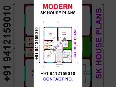 55 Gaj Ka House Design / 20 X 25 House Map / 500 SQFT House Plan / 46 Sqm Home Plan (S NO 2031)