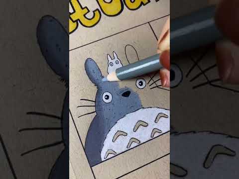 Totoro π± drawing studio ghibli character #shorts