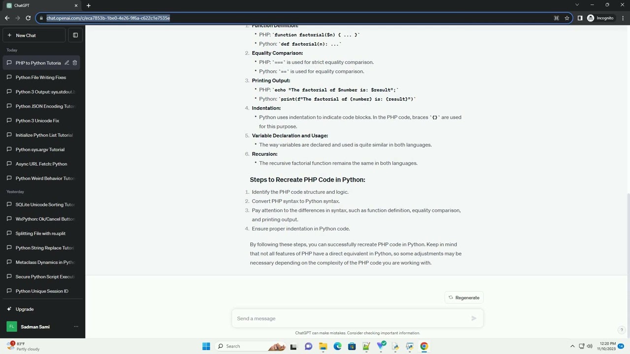 How to recreate this PHP code in Python