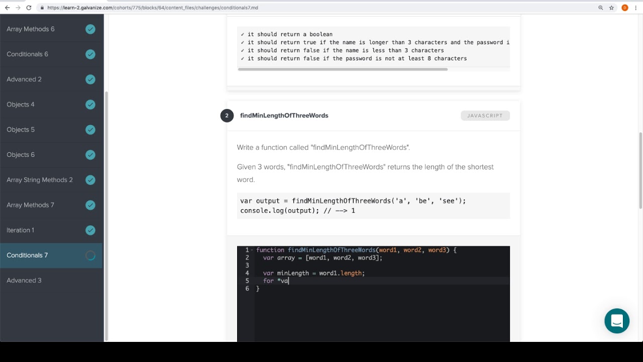 Module 1 - Conditionals 7