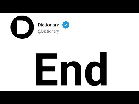 End Meaning In English
